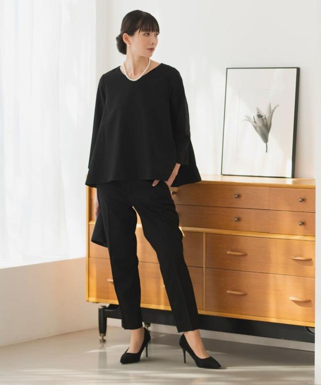 セレン（CELEN）/サッシュベルトつきフレアトップス・パンツセットアップ 08−08