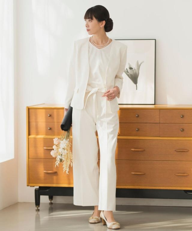 セレン（CELEN）/半袖トップスつきノーカラージャケット・パンツセットアップ 09−09−09