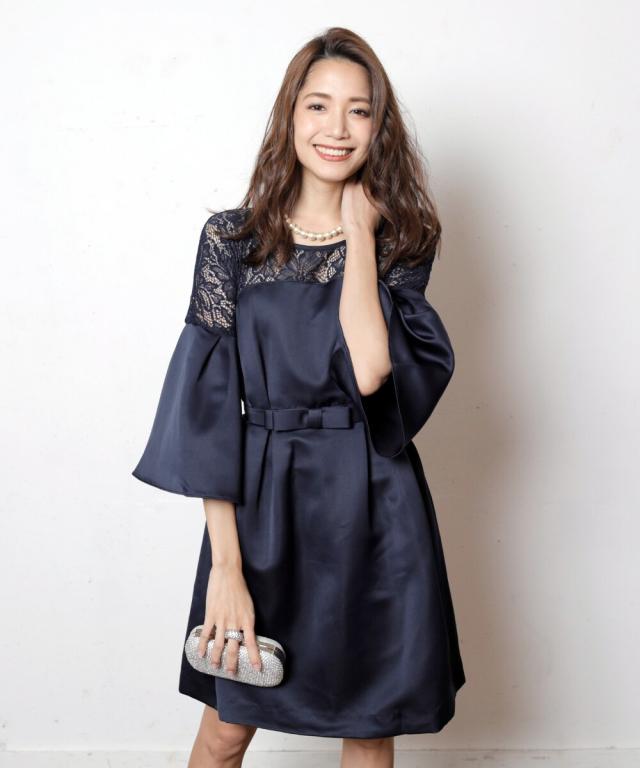 リブルーム（Rebloom）/ベルスリーブレースワンピース