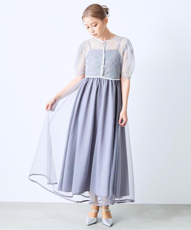 セレン（CELEN）/結婚式 レースボレロチュールフレアドレス