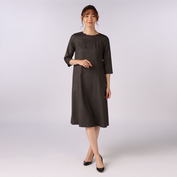 スキャパ/ウールシャンブレーワンピース