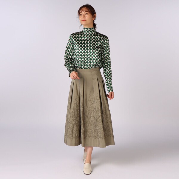 スキャパ/ジオメトリックビンダブラウス