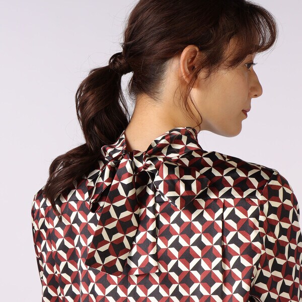 スキャパ/ジオメトリックビンダブラウス