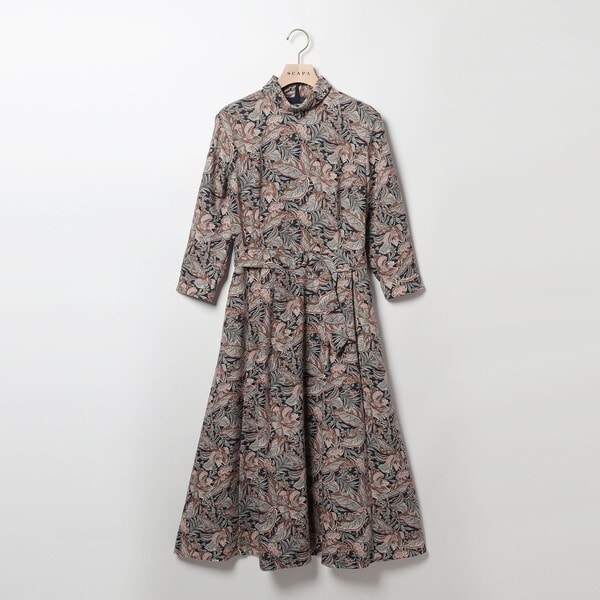 スキャパ（SCAPA）/リバティペーズリー長袖ワンピース