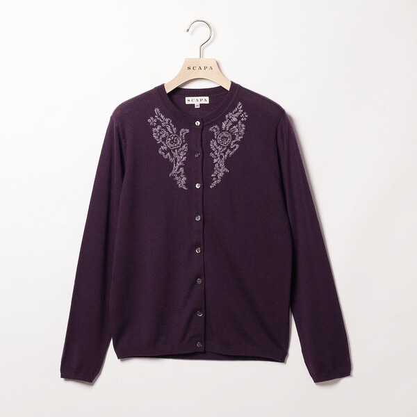 スキャパ（SCAPA）/エンブロイダリーニットカーディガン