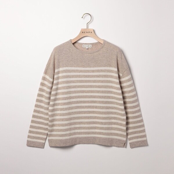 スキャパ（SCAPA）/ウールボーダープルオーバーニット
