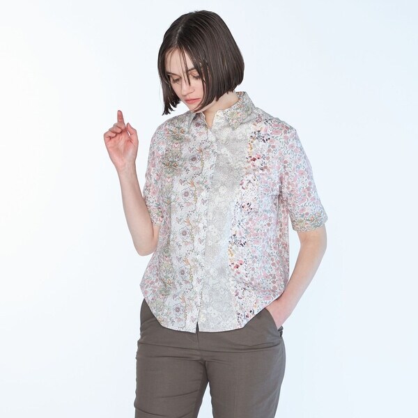 スキャパ（SCAPA）/【ＷＥＢ限定】Liberty Printパッチワーク３ブラウス