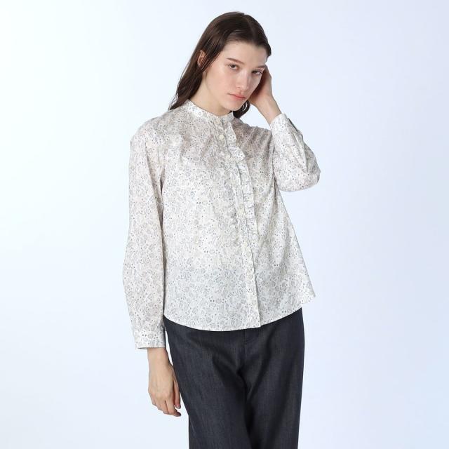 スキャパ（SCAPA）/サラサリーフプリントフリルブラウス