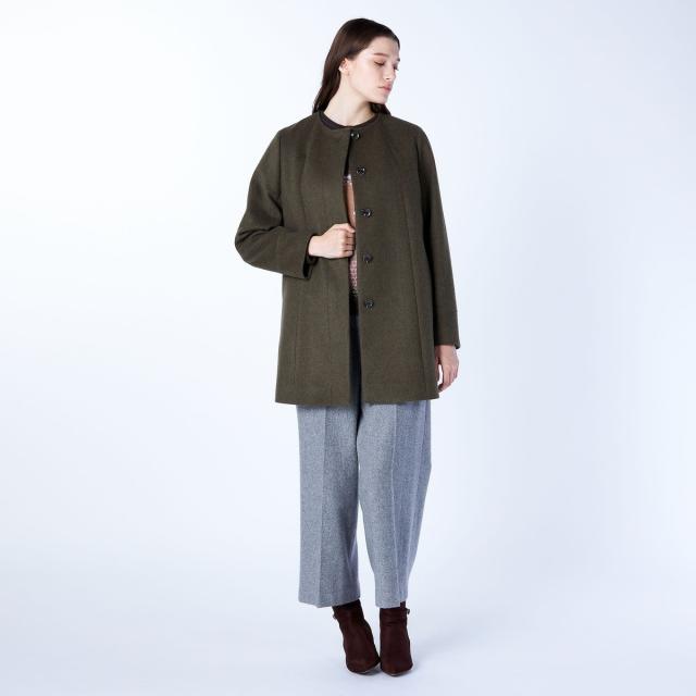 スキャパ（SCAPA）/ウールビーバーノーカラーコート