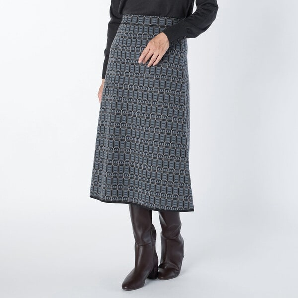 キース（KEITH）/Ｖ＆Ａスクエアジャカードスカート
