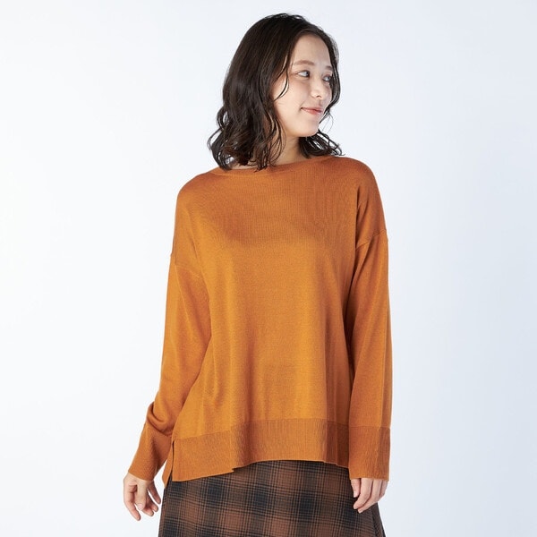 キース（KEITH）/ハイゲージボートネックニット