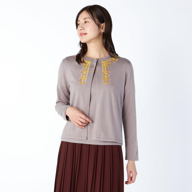 キース（KEITH）/Ｖ＆Ａエンブロイダリーニットカーディガン