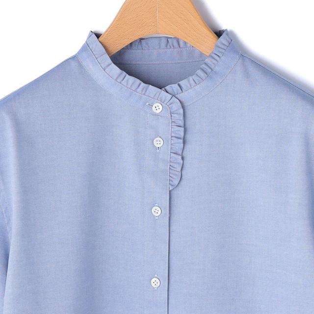 NEW】キース（KEITH）/ピンオックススタンドカラーブラウス