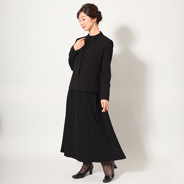 マダムココ（MADAMECOCO）/ブラックフォーマル レディース／喪服／礼服／ノーカラー／大きいサイズ／ミセス（メアリーココ）