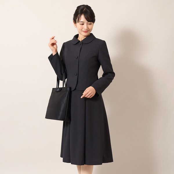 エスコミュール（ESCOMUL）/お受験スーツ／洗える／防シワ／濃紺／ポリエステル／レディース（メアリーココ）