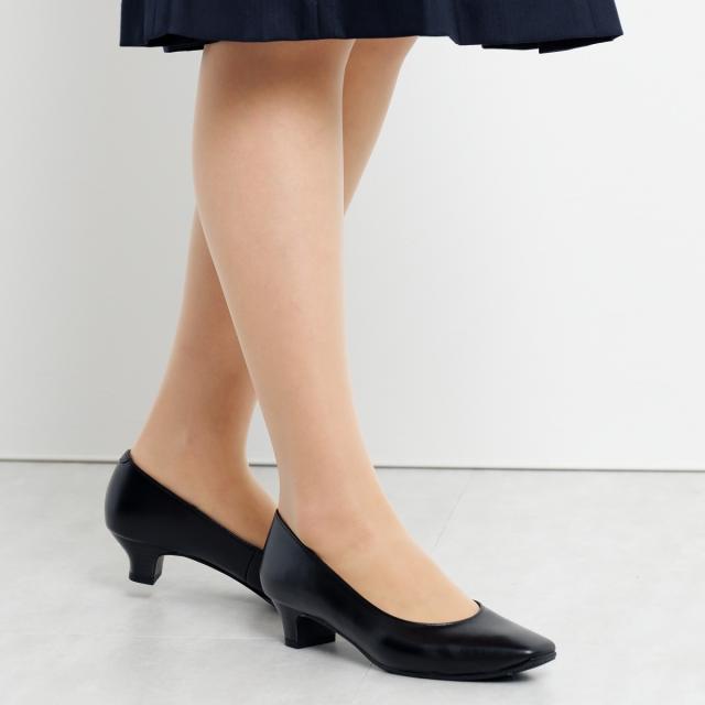 HIMIKO（HIMIKO）/【撥水】＜3．5cmヒール＞ブラックパンプス/600002 【21．5cm〜26．5cm】【卑弥呼】