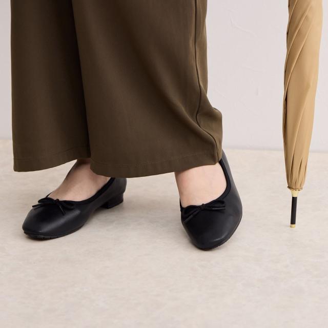 卑弥呼 レイン（HIMIKORAIN）/雨の日の通勤・通学をお洒落に◇【耐水】フラットリボンバレエレインパンプス/644101