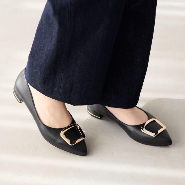 HIMIKO（HIMIKO）/卑弥呼のWEB限定デザイン◇【本革】バックルデザインローヒールパンプス/640004