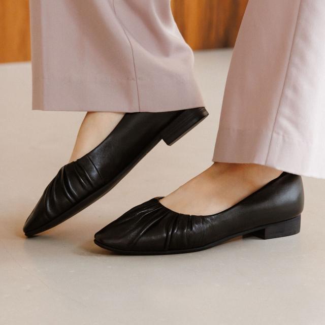 HIMIKO（HIMIKO）/秋におすすめ！柔らかフラット◇【撥水】ギャザーフラットパンプス/651101