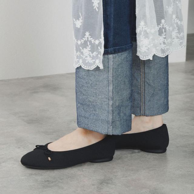 HIMIKO（HIMIKO）/洗えるパンプスシリーズ◇【NICAL】【卑弥呼25SS】リボンバレエニットパンプス/554101