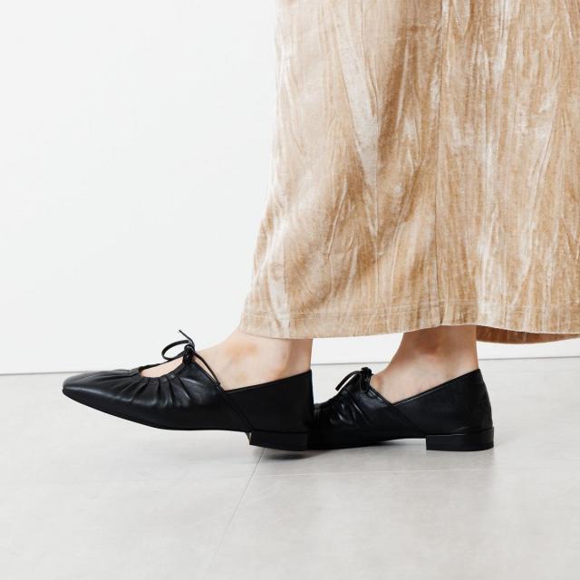 HIMIKO（HIMIKO）/リラックス感＆お洒落【卑弥呼25AW】ギャザーリボンパンプス/651317