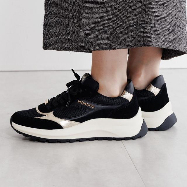 HIMIKO（HIMIKO）/上質な本革スニーカー【卑弥呼25AW】コンビデザインスニーカー/607005