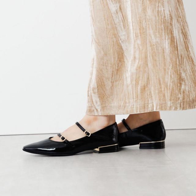 HIMIKO（HIMIKO）/結婚式〜お仕事まで【卑弥呼25AW】ダブルベルトローヒールメリージェーンパンプス/651313