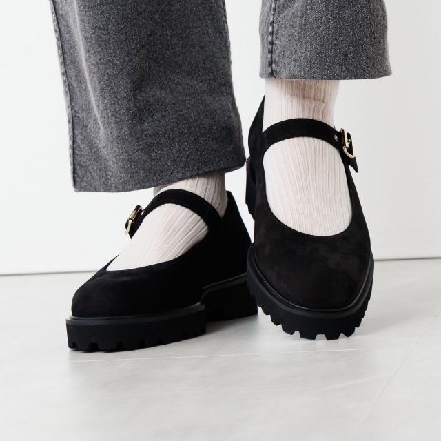 HIMIKO（HIMIKO）/厚底でスタイルアップ【撥水】【卑弥呼25AW】トラックソールメリージェーンパンプス/651323