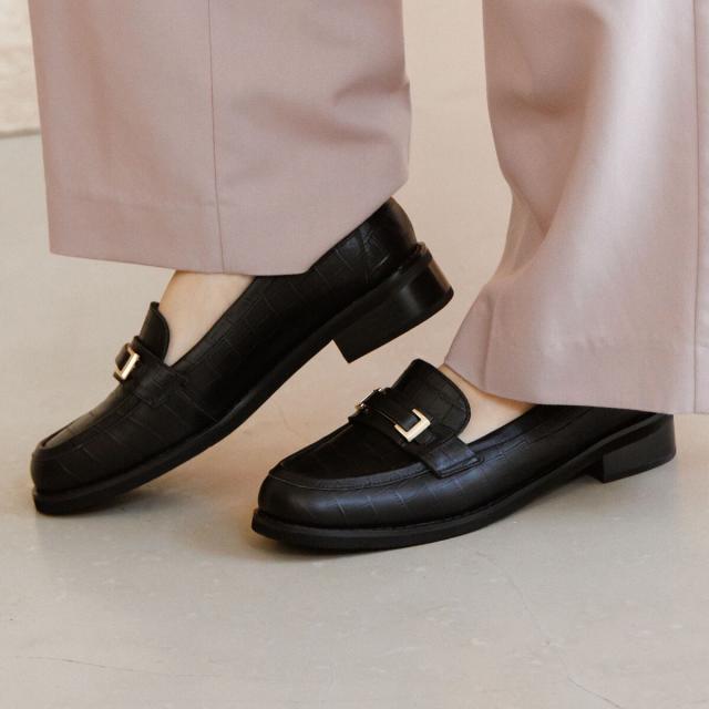 HIMIKO（HIMIKO）/【卑弥呼25AW】スクエアメタルパーツローファー/651327