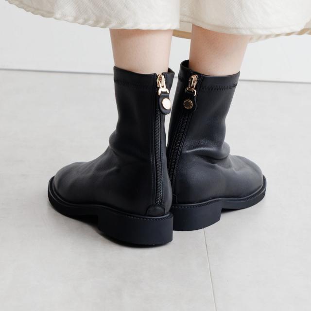 HIMIKO（HIMIKO）/あたたか＆シンプルで合わせやすい【卑弥呼25AW】ラウンドトゥストレッチブーツ/651422