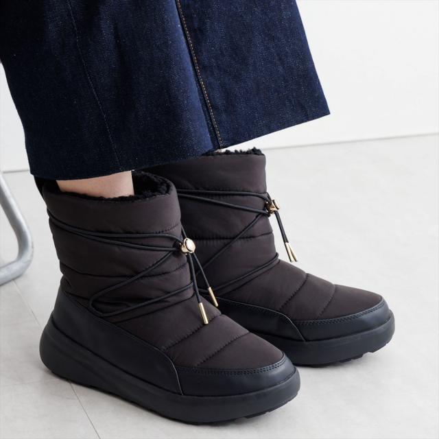 HIMIKO（HIMIKO）/お洒落＆あったか防寒【撥水】【卑弥呼25AW】コードデザインスノーブーツ/657402