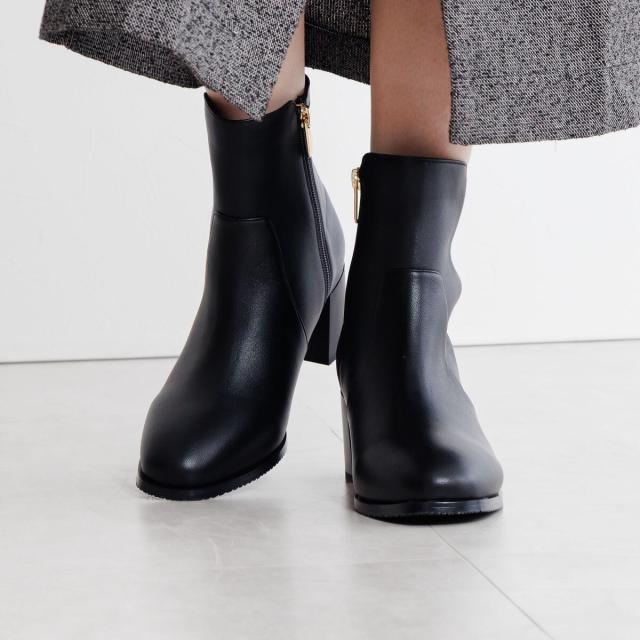 HIMIKO（HIMIKO）/すっきりシルエット【卑弥呼25AW】チャンキーヒールストレッチブーツ/651423