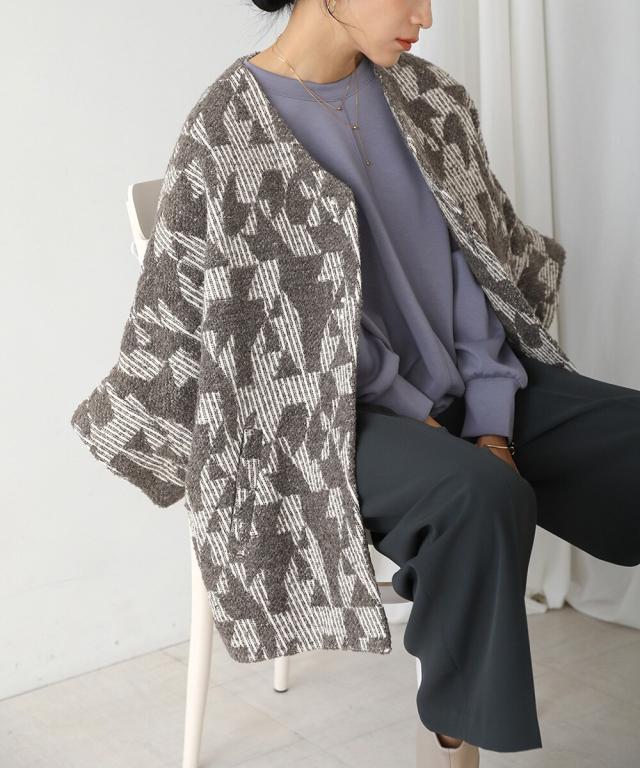 ブージュルード（Bou Jeloud）/中綿ツイードコート