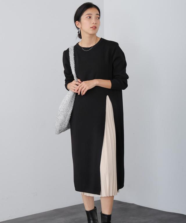 ブージュルード（Bou Jeloud）/ベルト付きニットワンピース