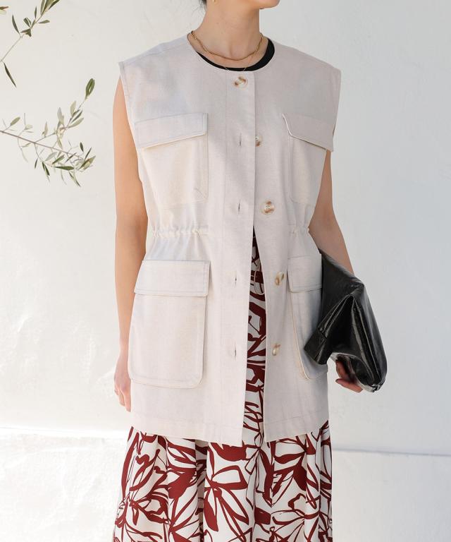 ブージュルード（Bou Jeloud）/リネンバイオウォッシュワークベスト