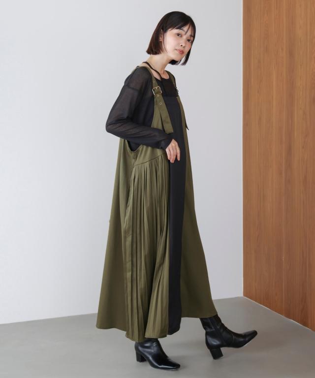 ブージュルード（Bou Jeloud）/肩ベルトブロッキングジャンスカ