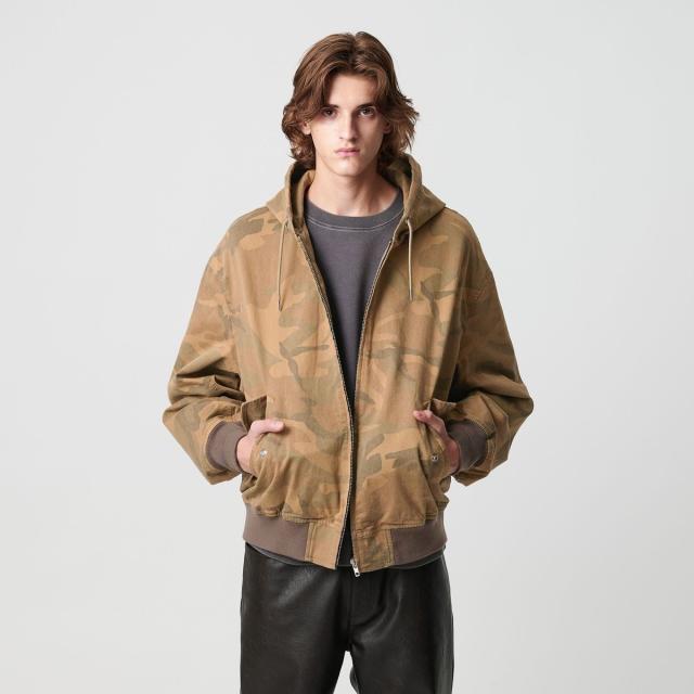 モンキータイム（monkey time）/ピグメント プリント ジップ フード ジャケット −セットアップ対応−