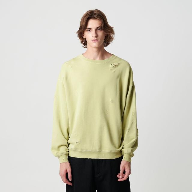 モンキータイム（monkey time）/フレンチテリー ディストレスト クルーネック