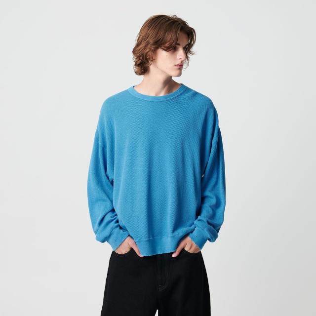 モンキータイム（monkey time）/サーマル ディストレスト クルーネック