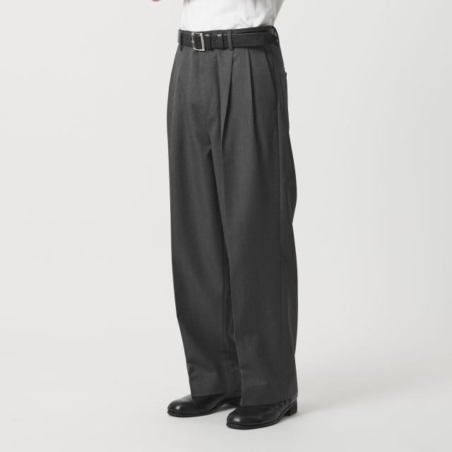 モンキータイム（monkey time）/TWツイル 2P ワイド ストレート スラックス