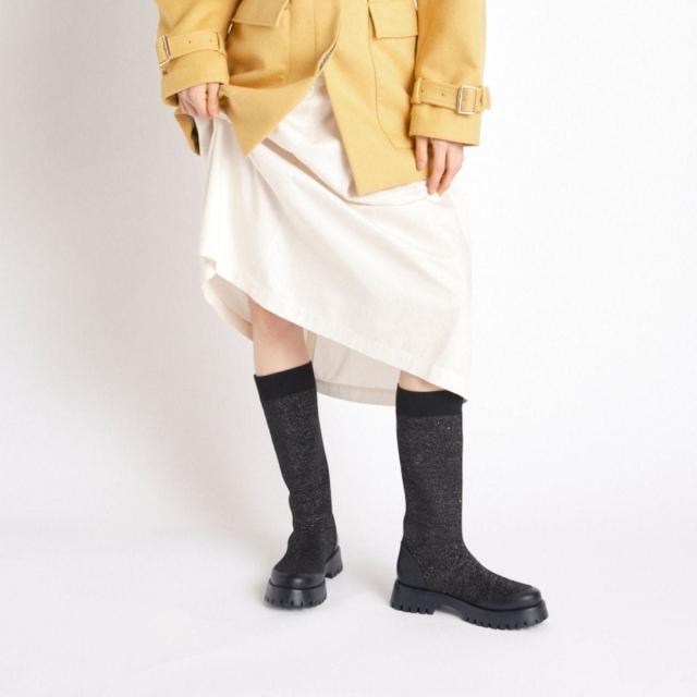 ルシーダ（Lucida）/【25秋冬新作】撥水/クラメニットソックスブーツ/Quasar