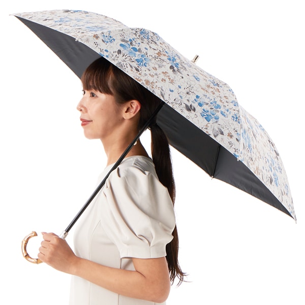 ジル スチュアート（JILL STUART）/【 JILL STUART】ヴィンテージフラワープリント晴雨兼用傘(折り畳み・トップフラット)