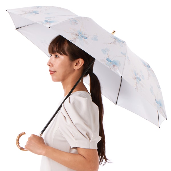 ジル スチュアート（JILL STUART）/【 JILL STUART】グラデーションフラワープリント晴雨兼用傘(折り畳み・トップフラット)