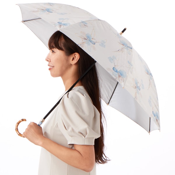 ジル スチュアート（JILL STUART）/【 JILL STUART】グラデーションフラワープリント晴雨兼用傘(1段スライドショート)