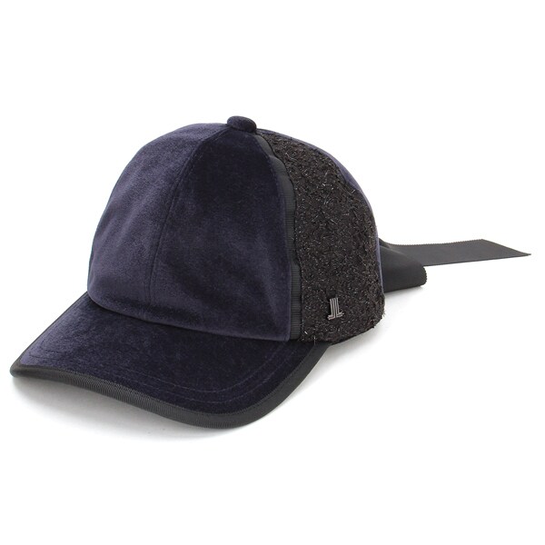 ランバン オン ブルー（LANVIN en Bleu）/【 LANVIN en Bleu 】ベロアリボンキャップ