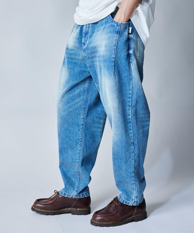 レアセル（rehacer）/rehacer : Vintage Wash Relaxed Denim / ヴィンテージ ウォッシ