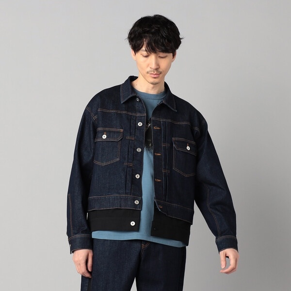 ベータ・メン（BMEN）/レイヤード デニムブルゾン