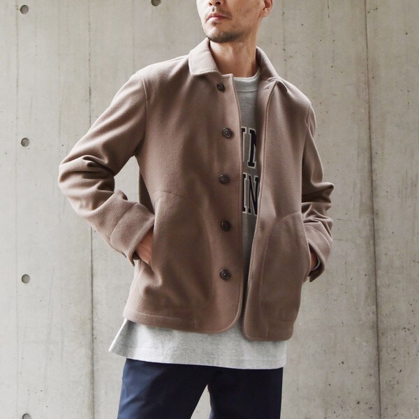 シップス エニィ/ＳＨＩＰＳ　ａｎｙ：　ウールライク　ストレッチ　ジャージー　カバージャケット◇