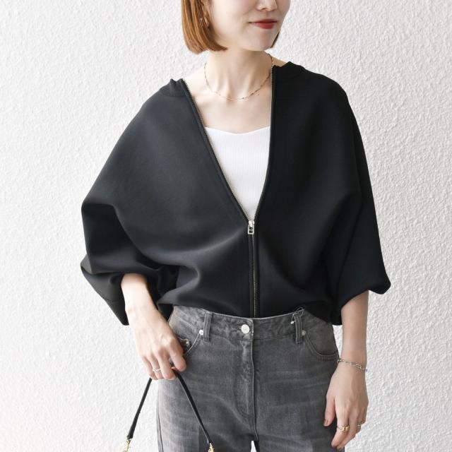 シップス エニィ（SHIPS any）/SHIPS any:〈手洗い可能〉ドルマン ジップ ブルゾン カーディガン
