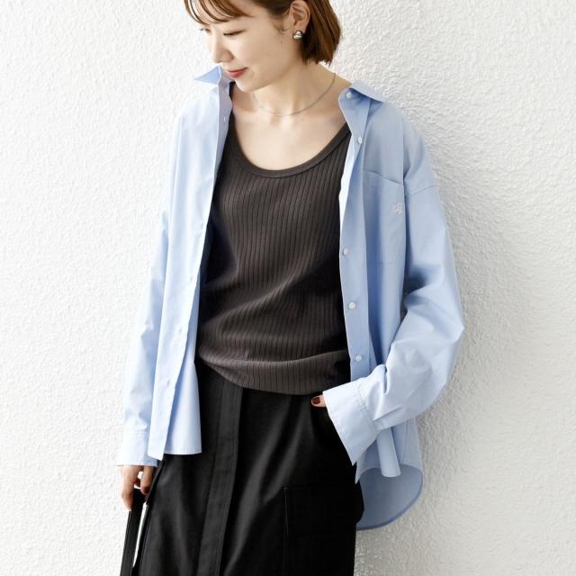 シップス エニィ（SHIPS any）/SHIPS any:〈洗濯機可能〉REPREVE レギュラーカラー ルーズ ポケット シャツ